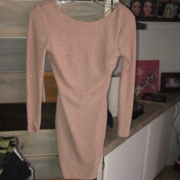 Fashion Nova | Dresses | Pink Sparkly Semi Formal Dress | Poshmark